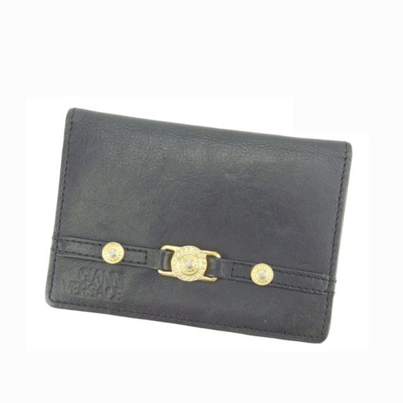 Versace | Accessories | Auth Versace Card Case Black Woman | Poshmark